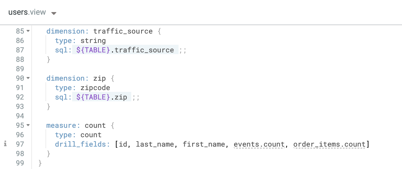 Creating Measures and Dimensions Using LookML - GSP890