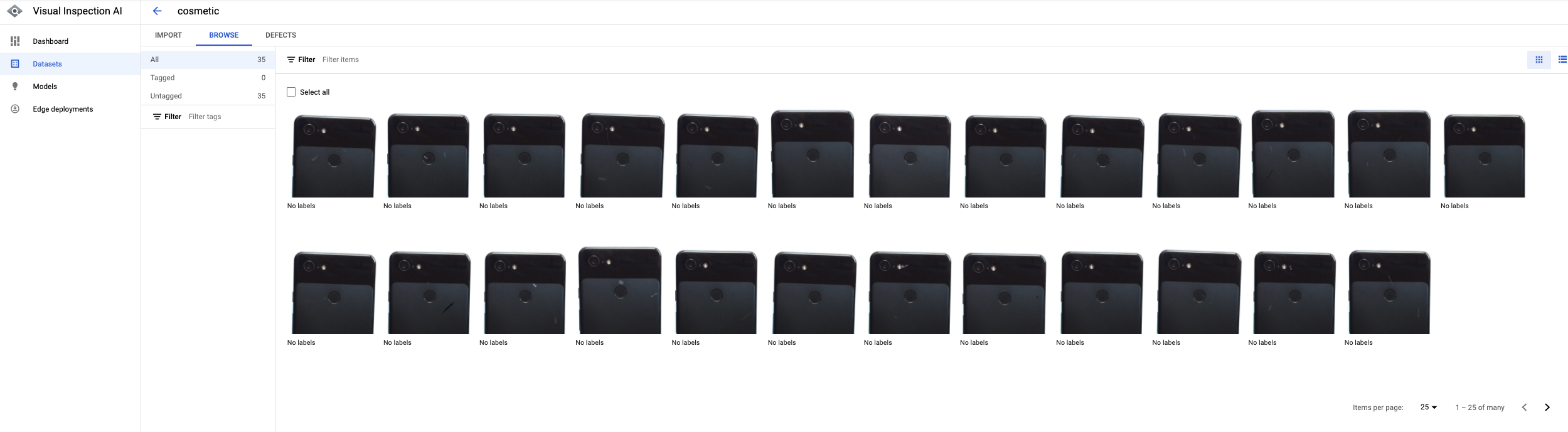 Create a Cosmetic Anomaly Detection Model using Visual Inspection AI | Google Cloud Skills Boost