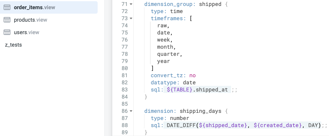 Creating Measures and Dimensions Using LookML - GSP890