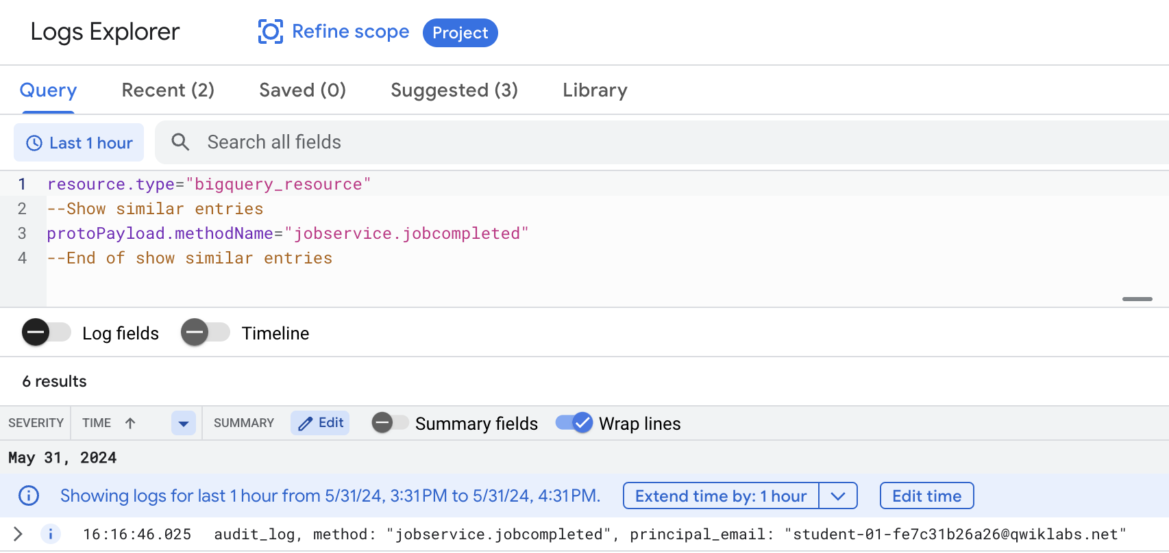 Using BigQuery and Cloud Logging to Analyze BigQuery Usage - GSP617