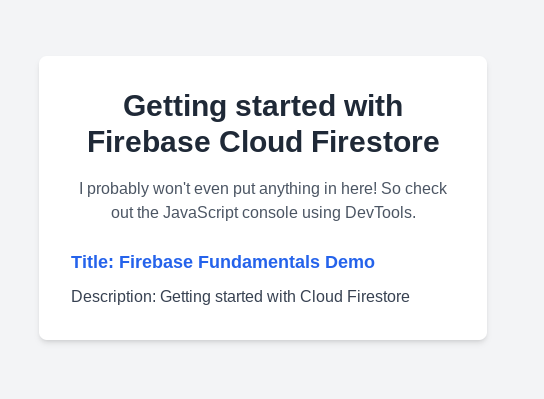 Getting Started with Firebase Cloud Firestore - GSP1136