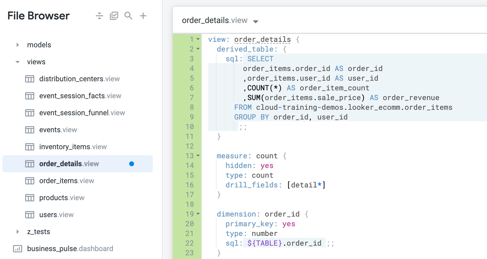 Creating Derived Tables Using LookML - GSP858