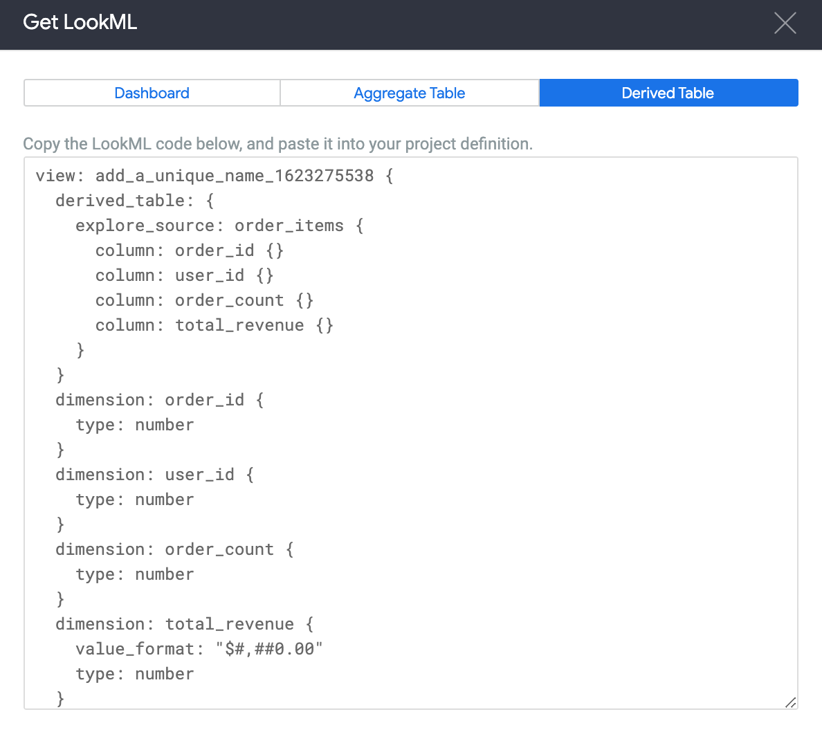 Creating Derived Tables Using LookML - GSP858