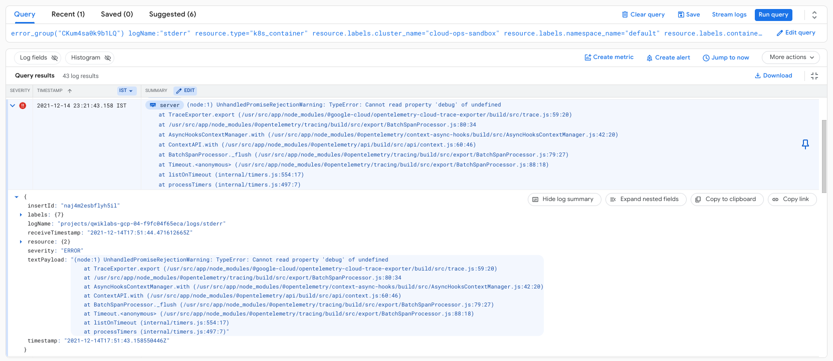 Using Cloud Error Reporting to Remediate Workload Issues on GKE | Google Cloud Skills Boost