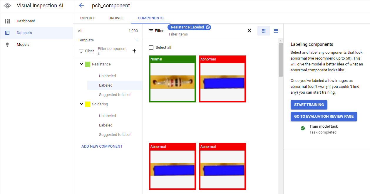 Create a Component Anomaly Detection Model using Visual Inspection AI | Google Cloud Skills Boost